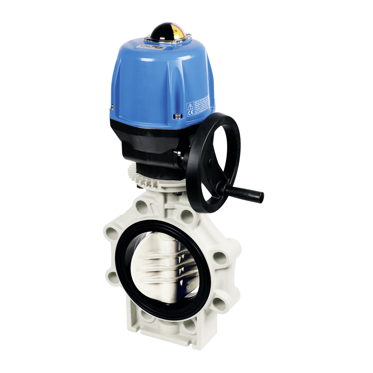 Praher Absperrklappe K4 PP Elektroantrieb Valpes